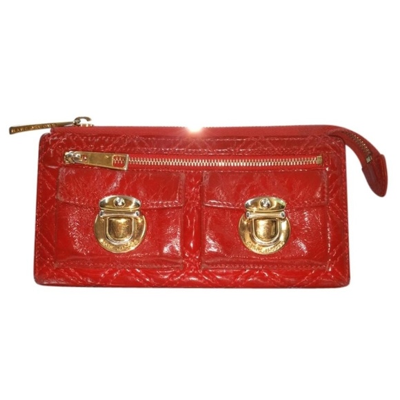 Marc Jacobs | Bags | Marc Jacobs Red Quilted Wallet | Poshmark